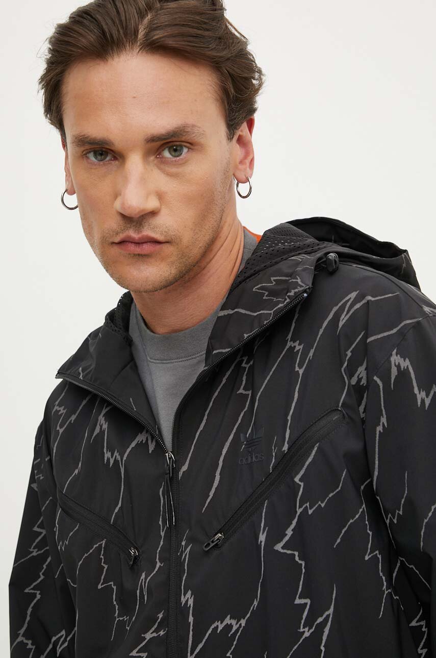 adidas Originals kurtka Light męska kolor czarny przejściowa oversize ...