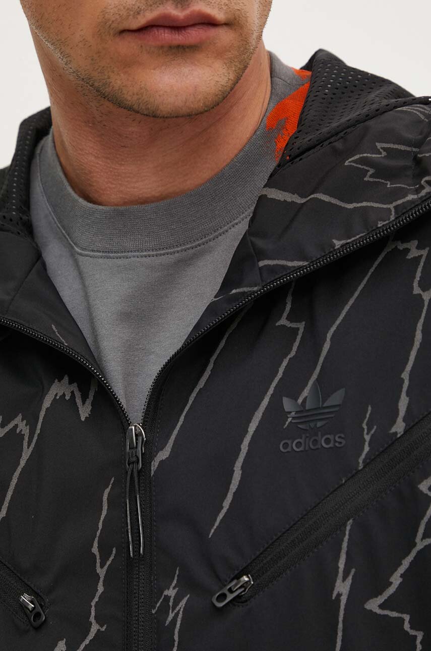 adidas Originals kurtka Light męska kolor czarny przejściowa oversize ...