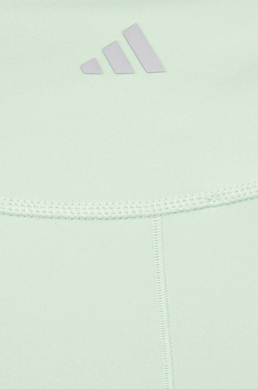 adidas Performance legginsy treningowe All Me kolor zielony gładkie ...