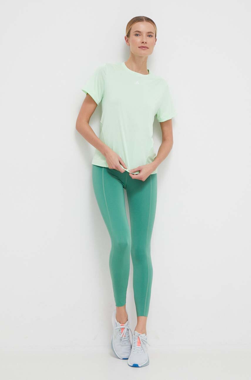 adidas Performance legginsy treningowe Optime Power kolor zielony ...