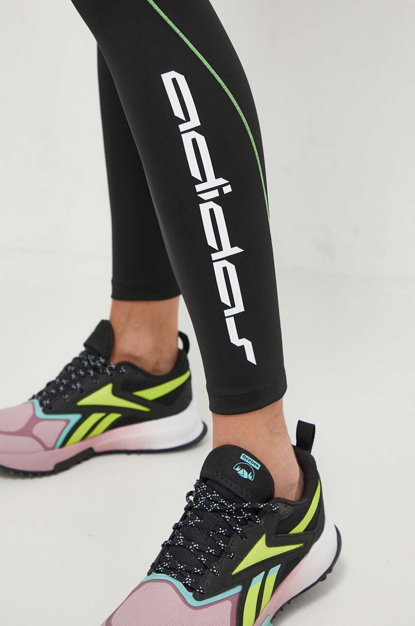 Legíny adidas Originals dámske, čierna farba, s potlačou | ANSWEAR.sk