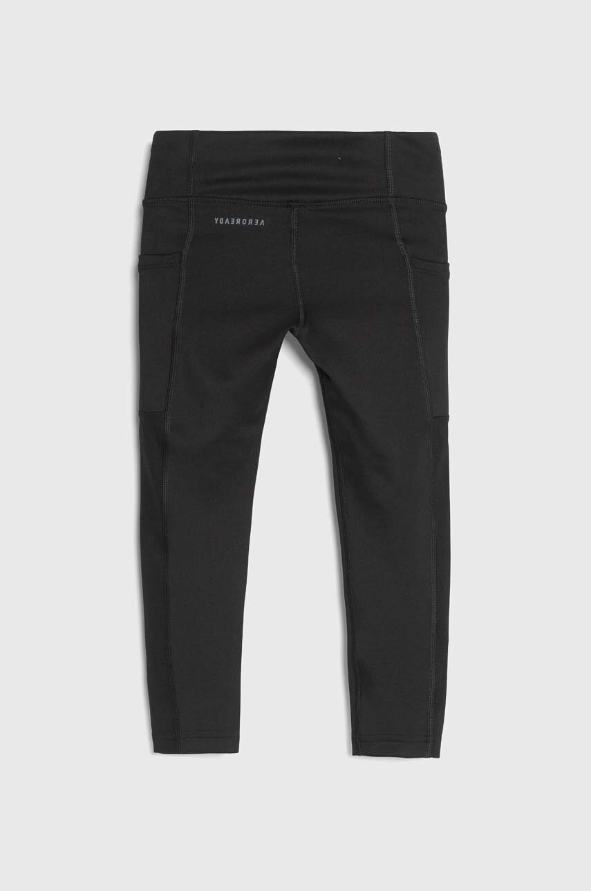 adidas legginsy dziecięce kolor czarny gładkie | Answear.com