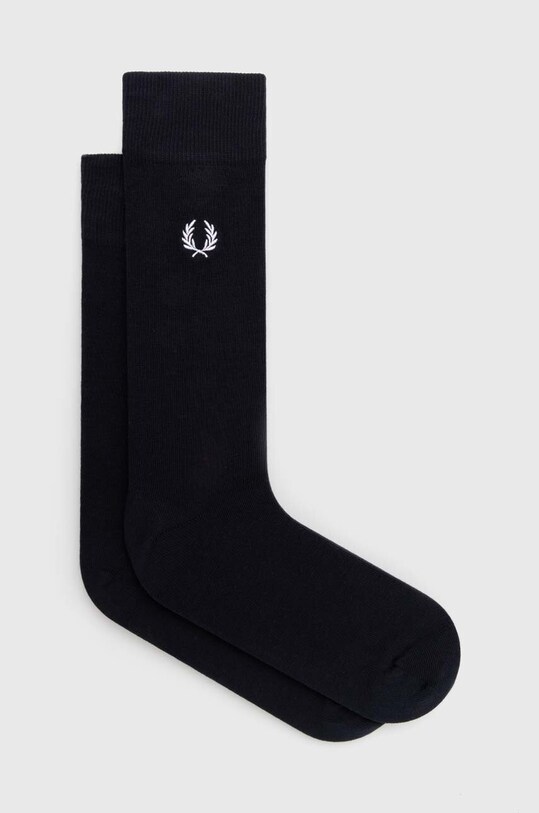 Fred Perry socks Classic Laurel Wreath Sock men's navy blue color C7135 ...
