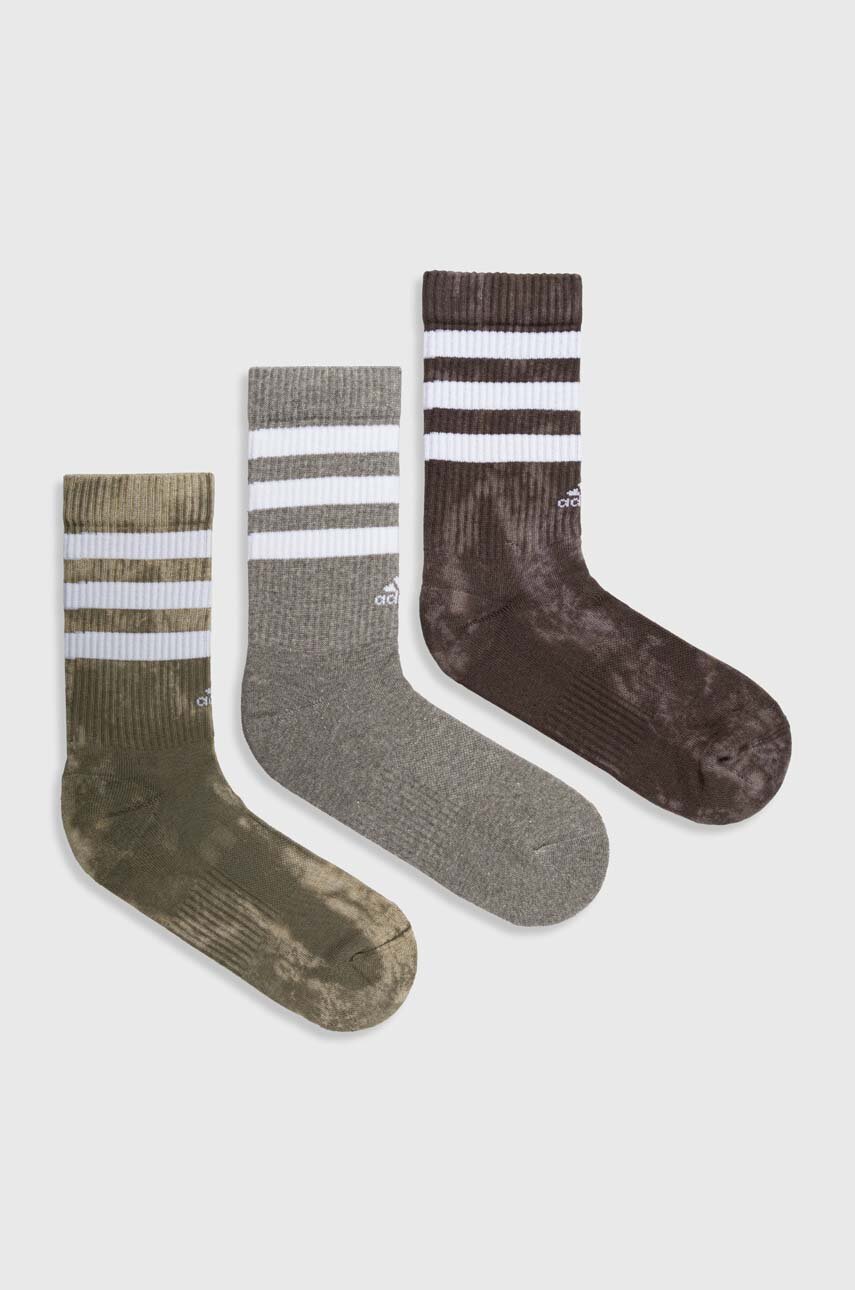 Ponožky adidas 3-pak zelená farba, IQ4151 | ANSWEAR.sk