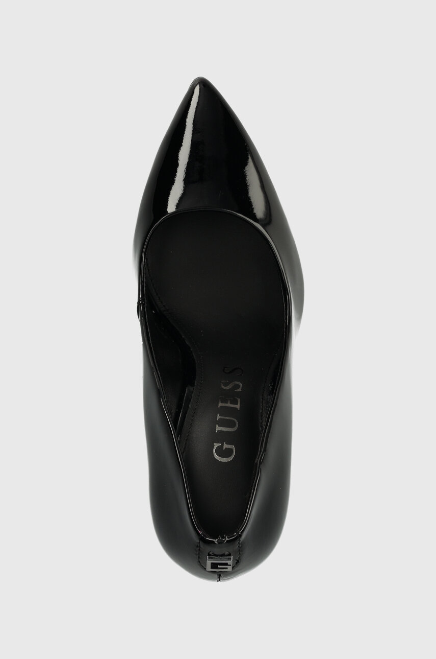 Kožne štikle Guess TRACKER boja: crna, FLPTRK PAT08 | ANSWEAR.hr