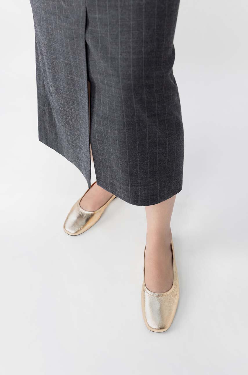 Vagabond Shoemakers baleriny skórzane JOLIN kolor złoty 5508.083.81 | Answear.com