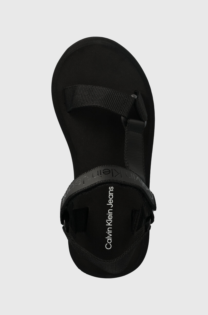 Сандалі Calvin Klein Jeans SANDAL VELCRO WEBBING DC жіночі колір чорний ...
