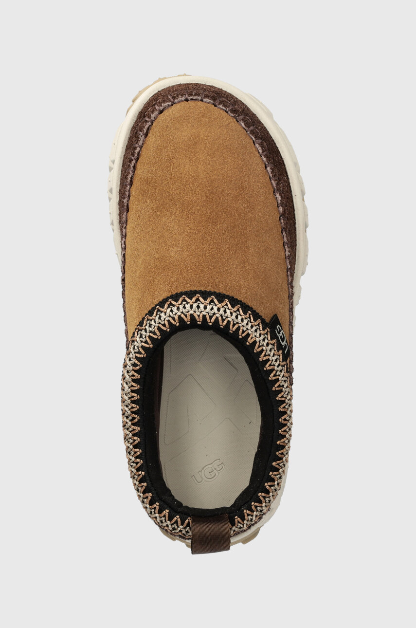 UGG klapki zamszowe Venture Daze damskie kolor brązowy na platformie ...