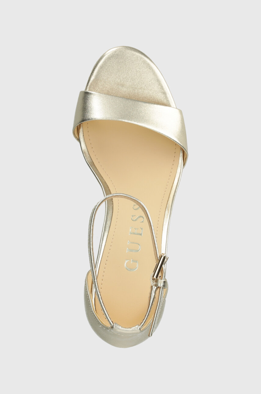 Kožené sandále Guess IDAS zlatá farba, FLJIDS LEP03 | ANSWEAR.sk