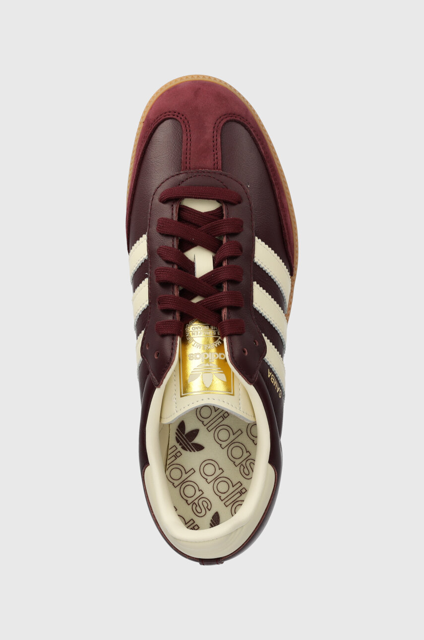 adidas Originals leather sneakers Samba OG maroon color ID0477 buy on PRM