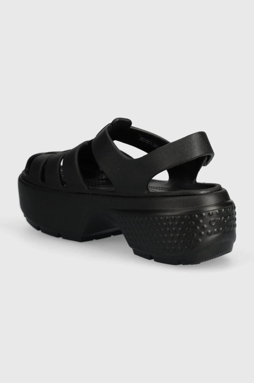 Crocs sandały Stomp Fisherman Sandal damskie kolor czarny na platformie ...