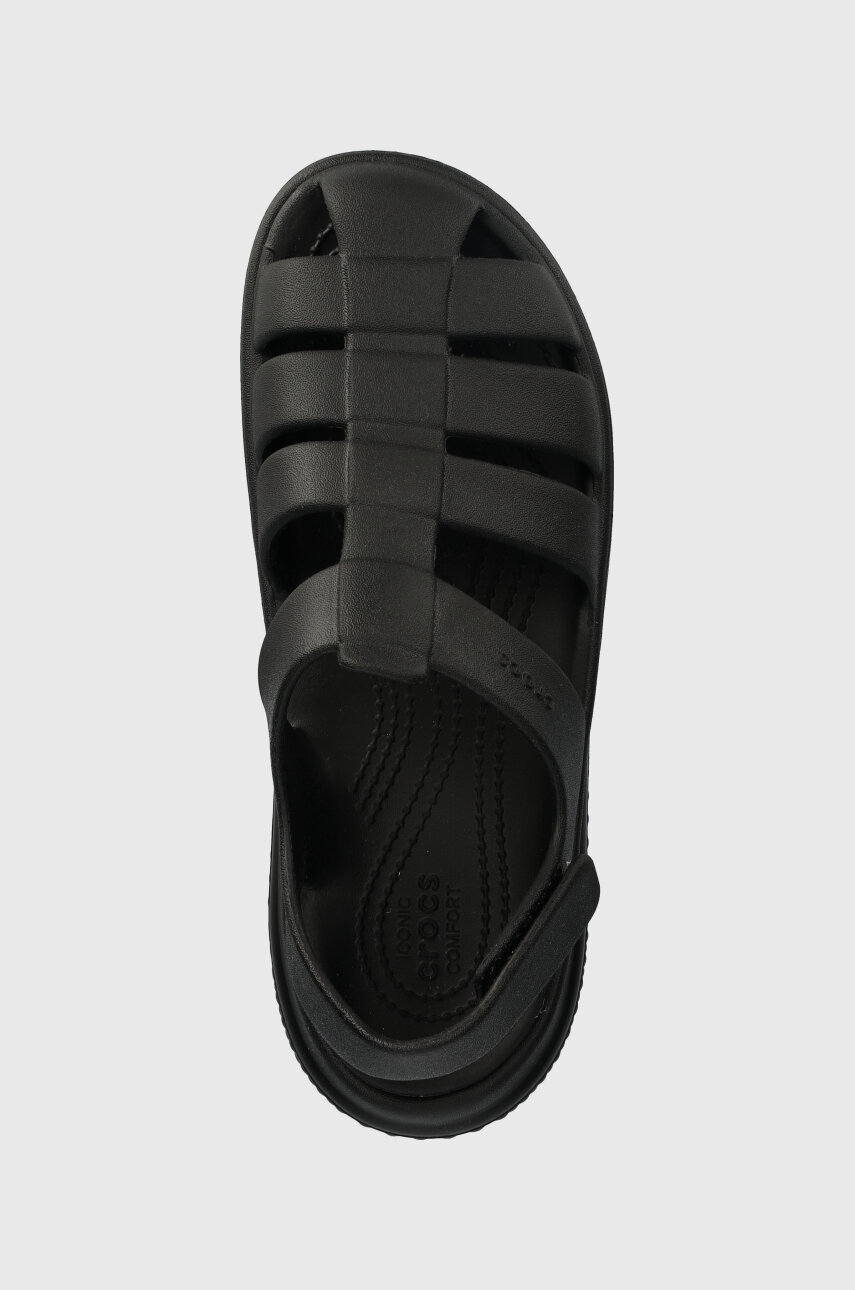 Crocs sandały Stomp Fisherman Sandal damskie kolor czarny na platformie ...