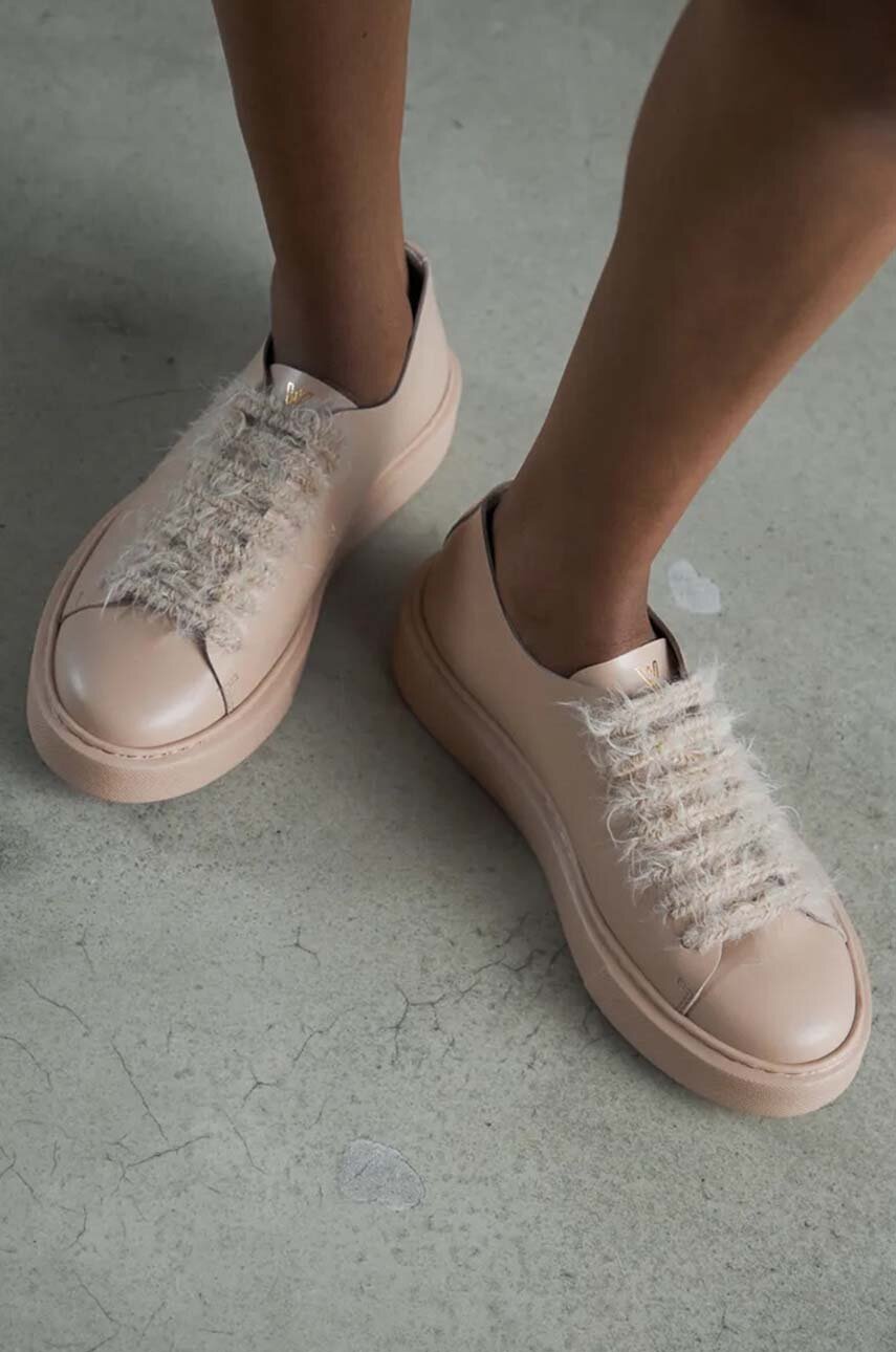 Vanda Novak sneakersy skórzane Grace kolor beżowy | Answear.com