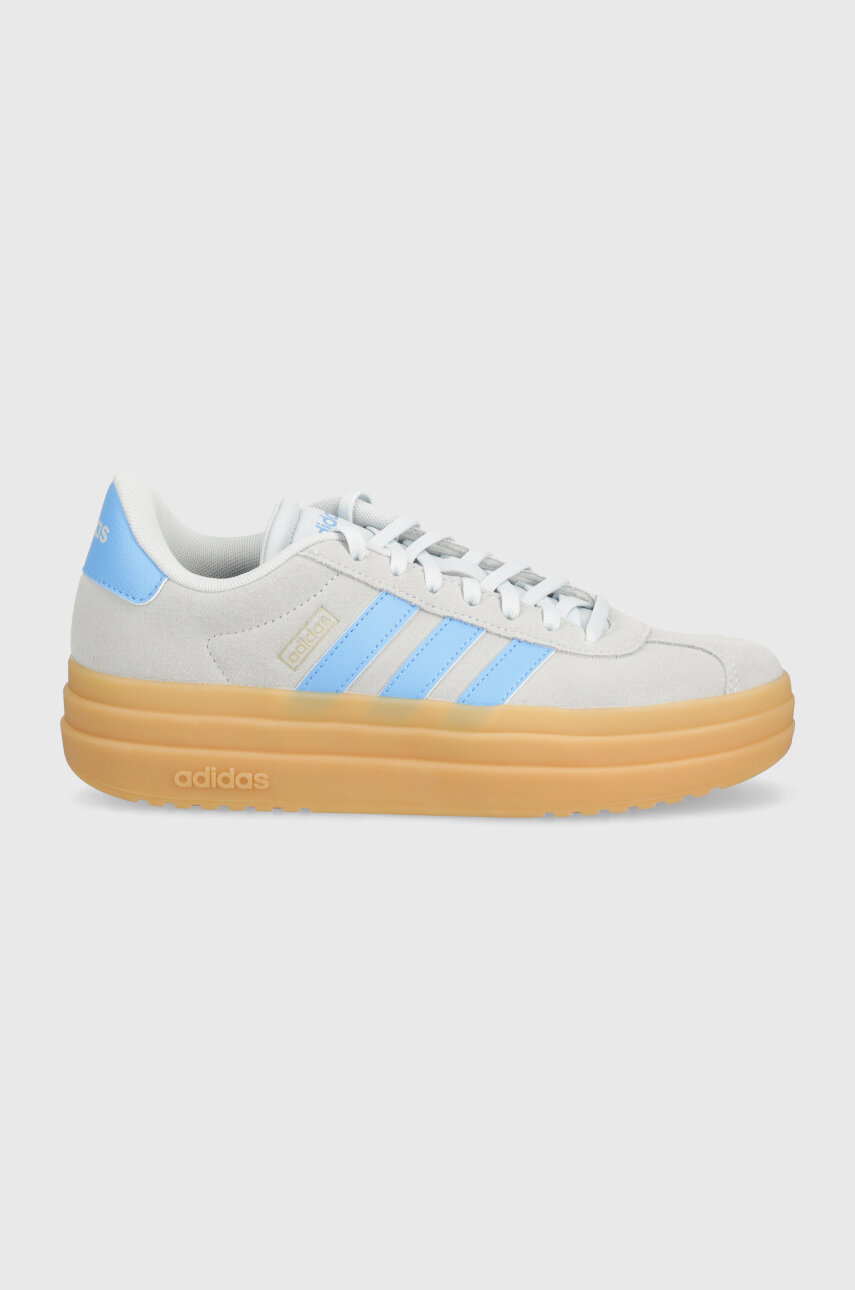 adidas sneakersy zamszowe VL COURT BOLD kolor niebieski IH2310 ...