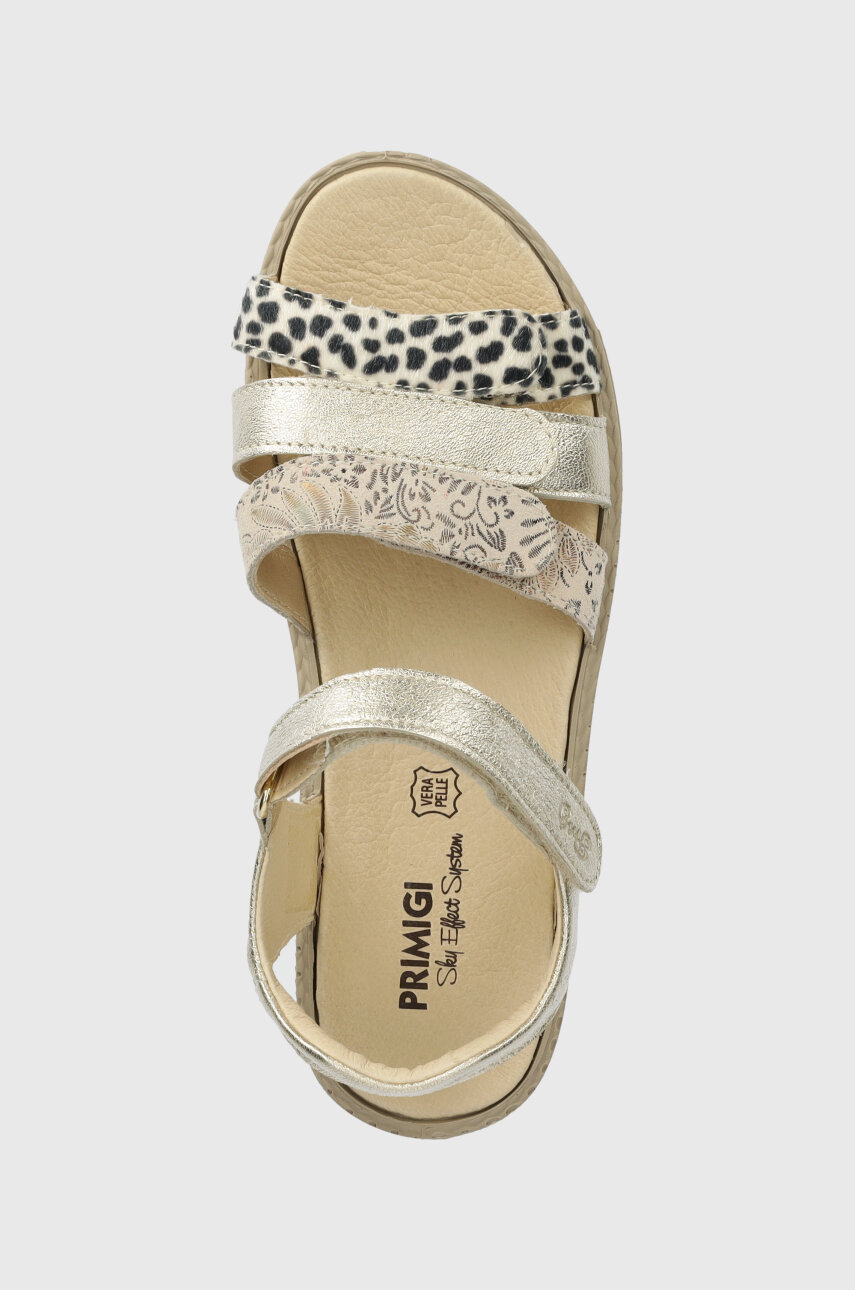 Detské kožené sandále Primigi zlatá farba | ANSWEAR.sk