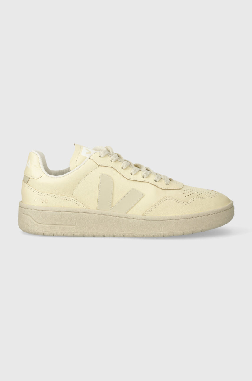 Veja leather sneakers V-90 beige color VD2003381 at PRM US