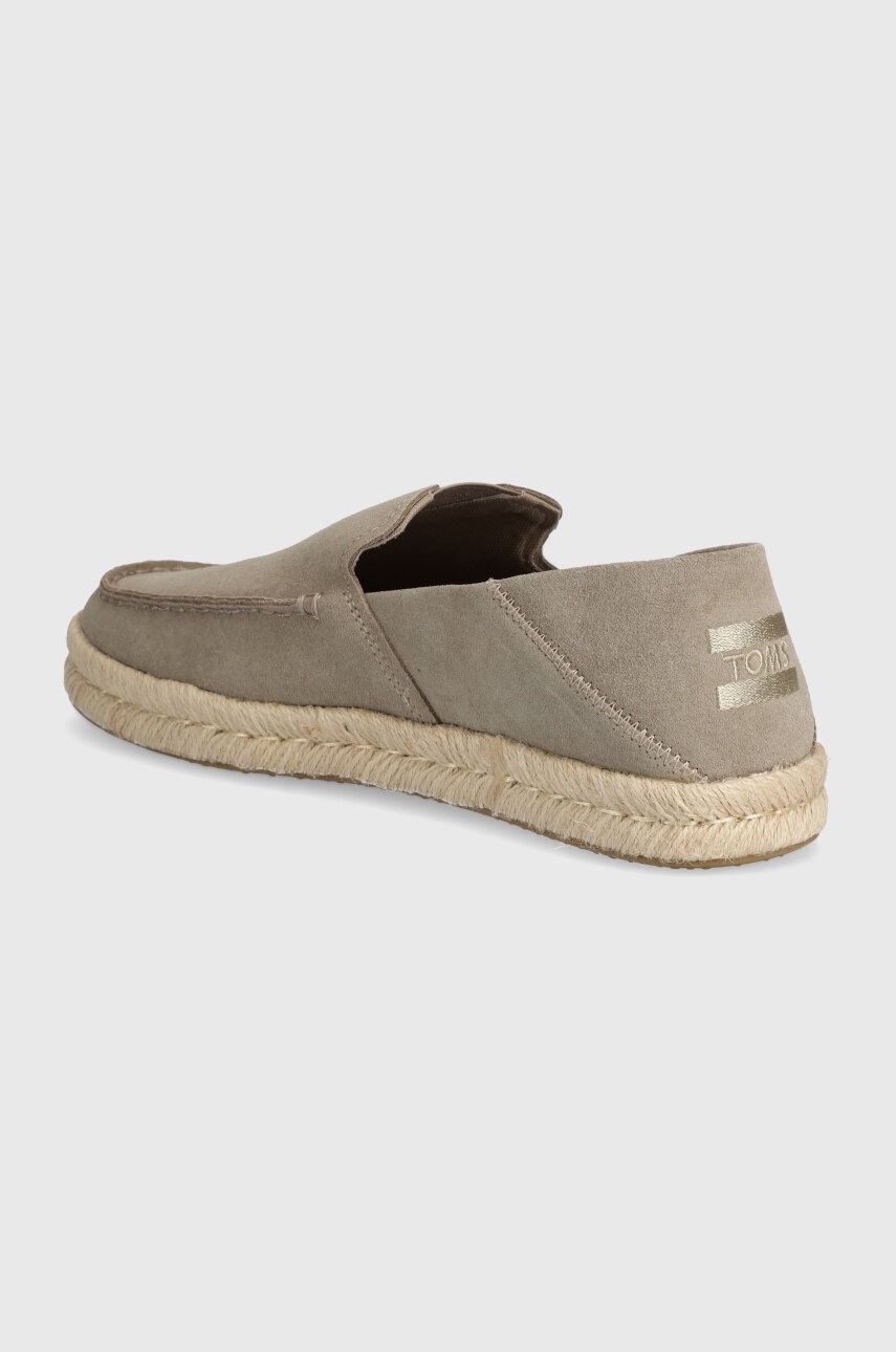 Toms espadryle zamszowe Alonso Loafer Rope kolor beżowy 10020865 ...
