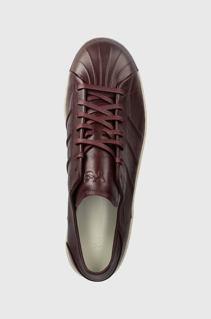 Y-3 leather sneakers Superstar maroon color IG4027 at PRM US