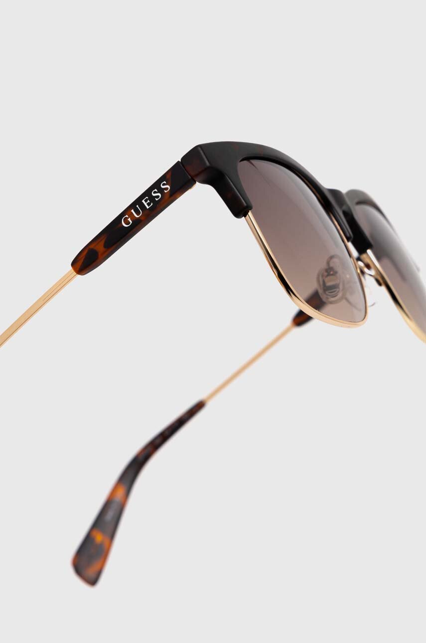 Guess okulary przeciwsłoneczne męskie kolor brązowy | Answear.com