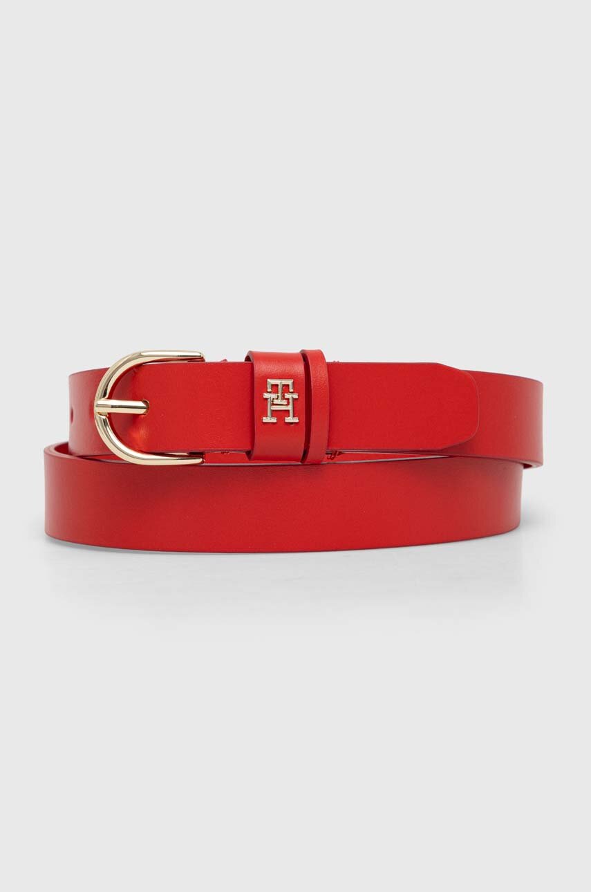 Кожаный ремень Tommy Hilfiger женский цвет красный | ANSWEAR.ua