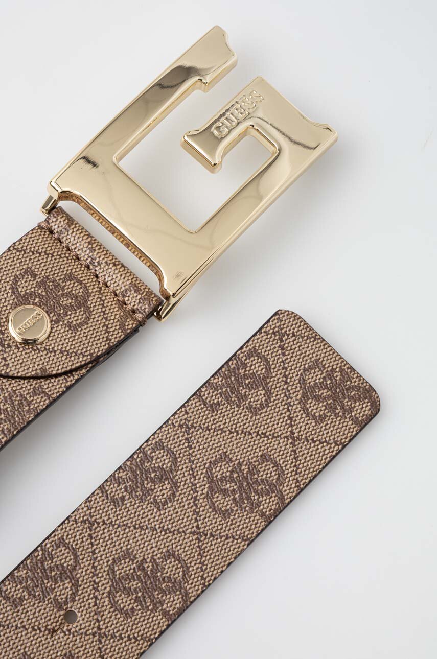 Guess pasek MERIDIAN damski kolor beżowy BW9063 P4140 | Answear.com