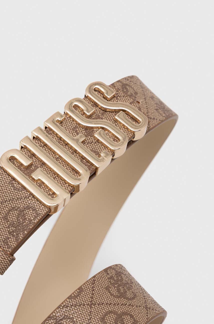 Guess pasek NOELLE damski kolor beżowy BW9126 P4235 | Answear.com