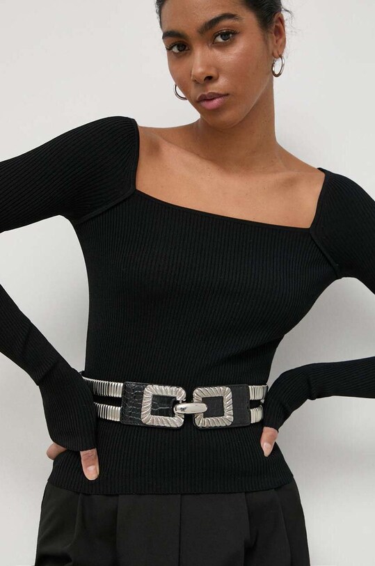 Opasok Morgan 3SAB dámsky, čierna farba, 3SAB | ANSWEAR.sk