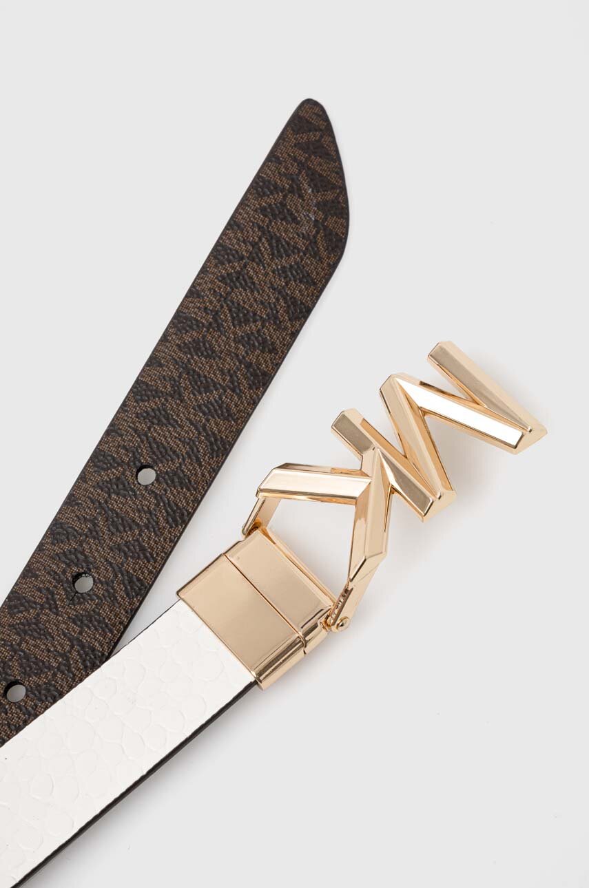 MICHAEL Michael Kors pasek skórzany dwustronny damski kolor biały ...