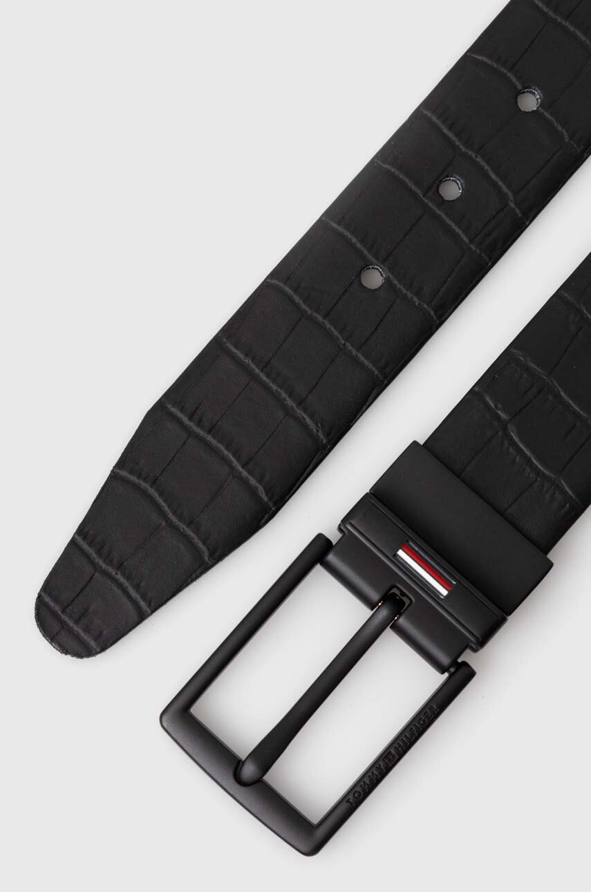 Tommy Hilfiger pasek skórzany dwustronny męski kolor czarny AM0AM12178 ...