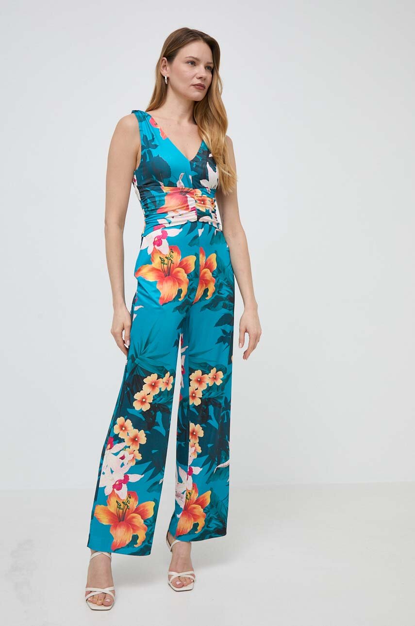 Guess kombinezon EMILY z dekoltem w szpic W4GD0C KBAC2 | Answear.com