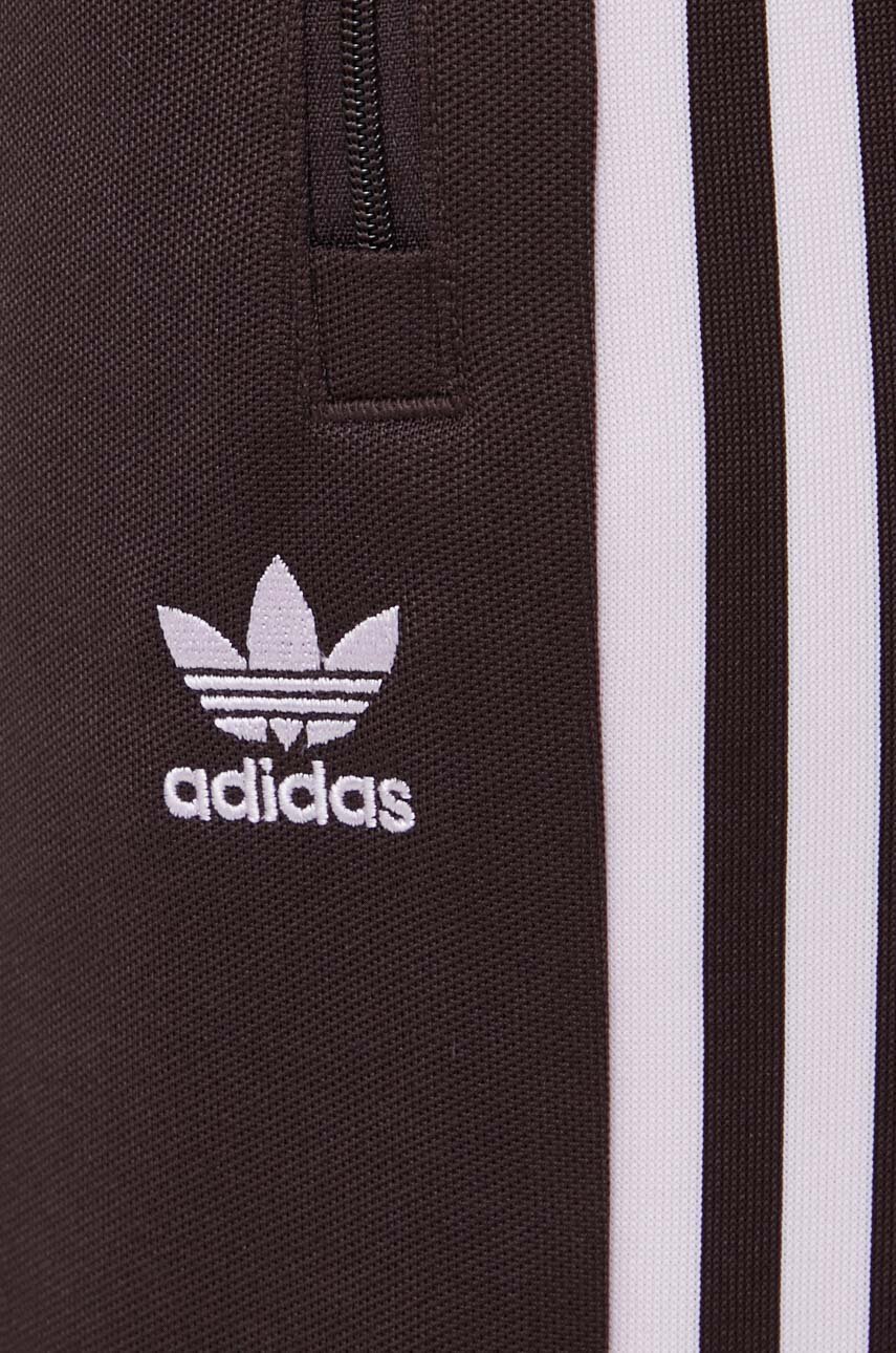 Tepláky adidas Originals Beckenbauer hnedá farba, s nášivkou, IR6093 ...