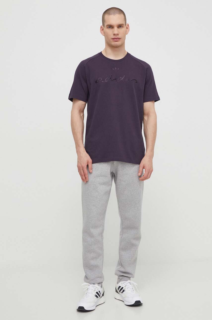 adidas Originals spodnie dresowe Essential Pant kolor szary melanżowe ...
