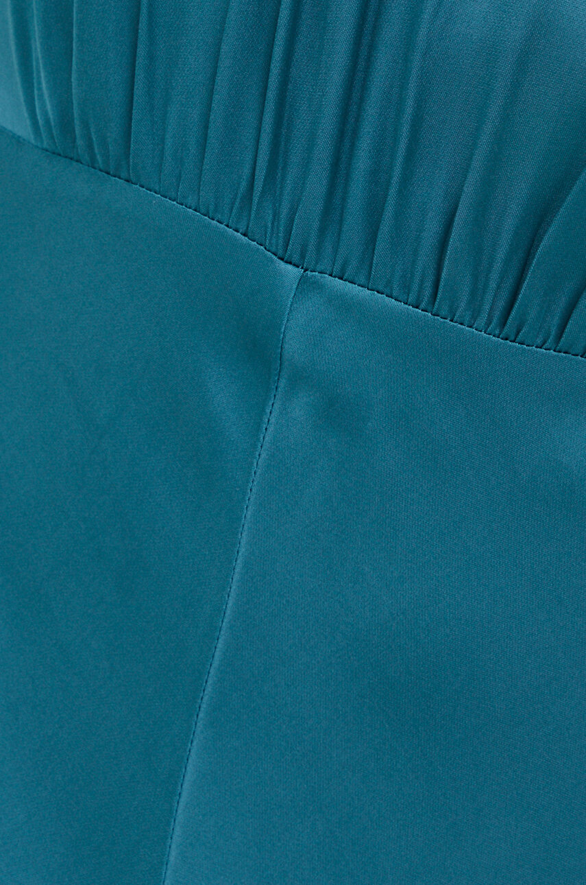 Samsoe Samsoe sukienka RHEO kolor zielony maxi rozkloszowana F23400102 ...