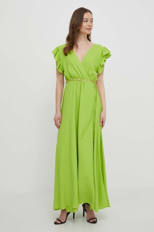 Artigli rochie culoarea verde, maxi, evazati | ANSWEAR.ro