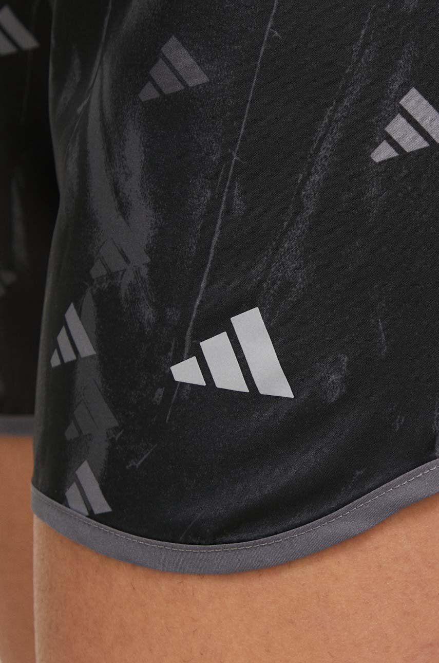 Шорти для бігу adidas Performance Run It колір чорний візерунок висока ...
