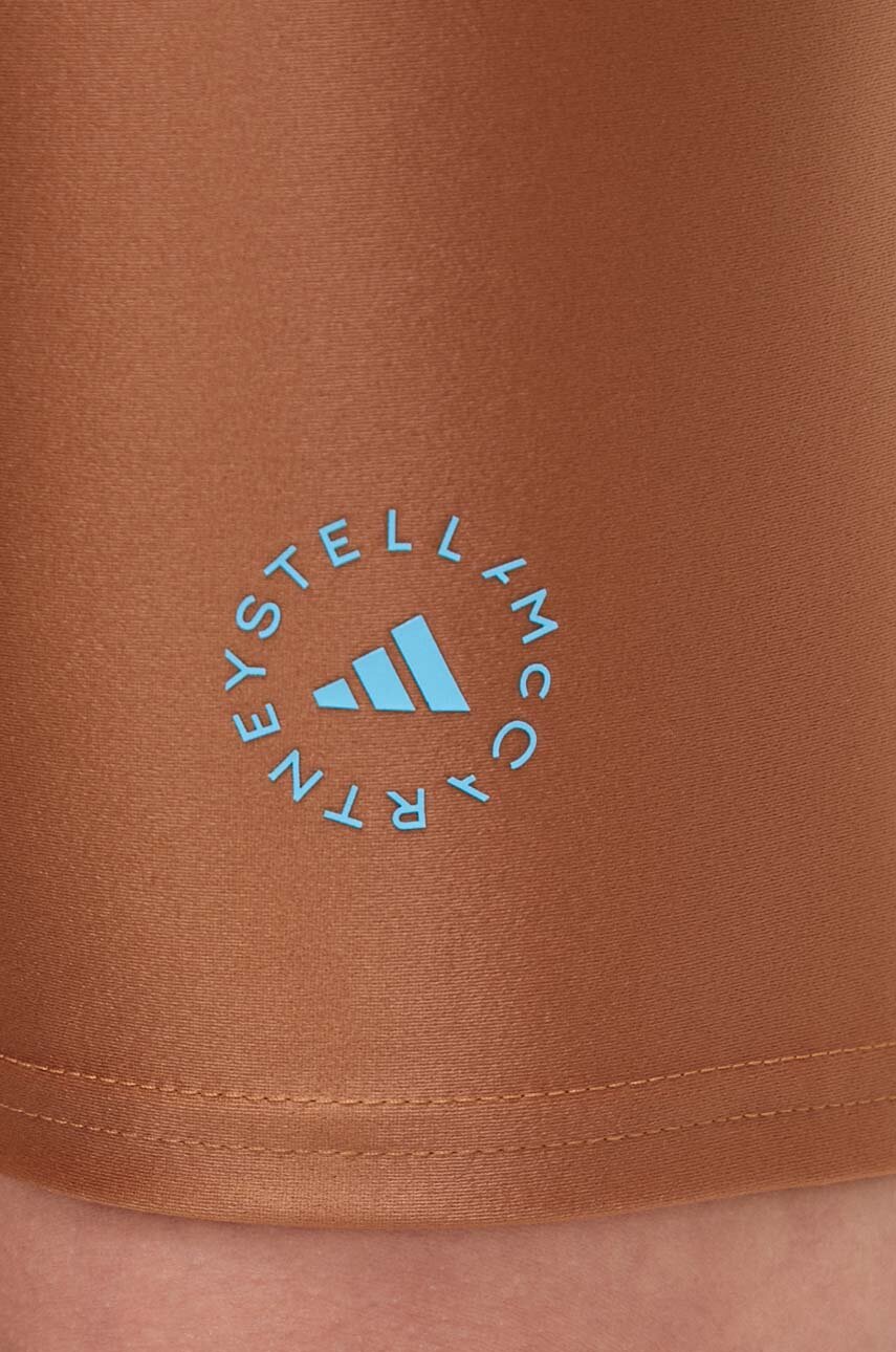 Шорты adidas by Stella McCartney женские цвет коричневый однотонные ...