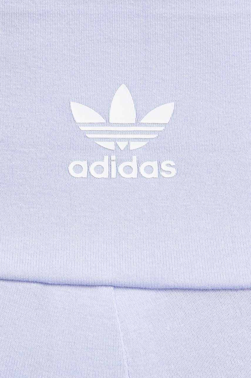 adidas Originals szorty damskie kolor fioletowy z aplikacją high waist ...