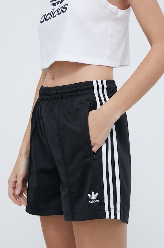 adidas Originals szorty Firebird Short damskie kolor czarny z aplikacją ...