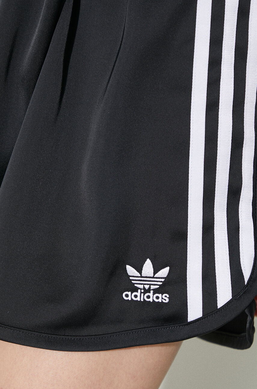 adidas Originals szorty damskie kolor czarny z aplikacją high waist ...