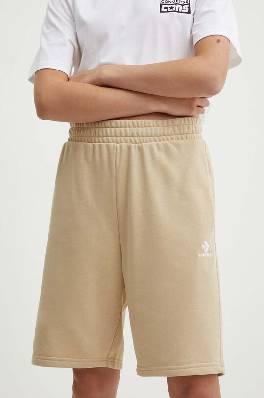 Шорти Converse колір бежевий однотонні 10023875-A21 | ANSWEAR.ua