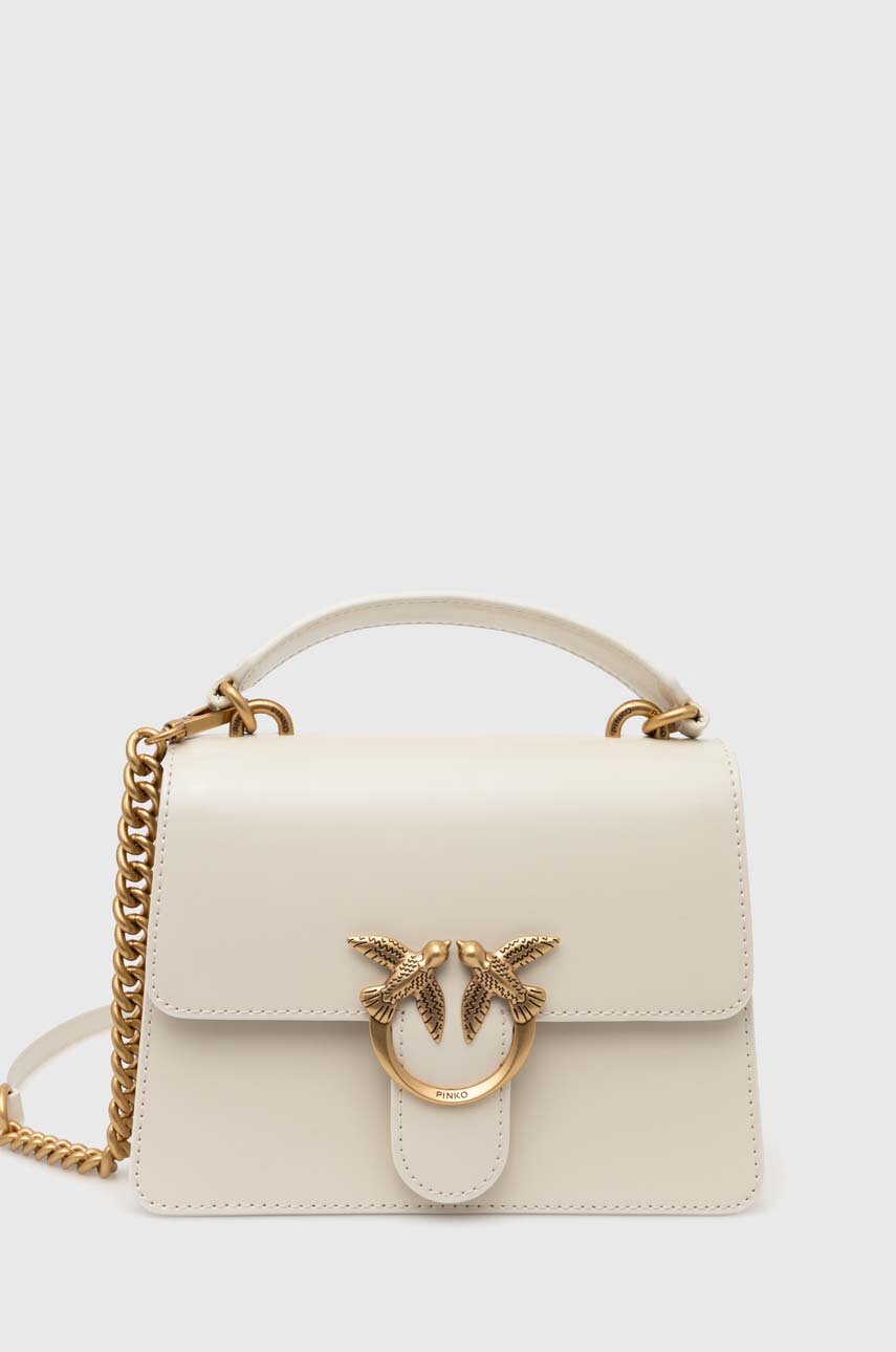 Pinko torebka skórzana kolor biały 100071.A1EN | Answear.com