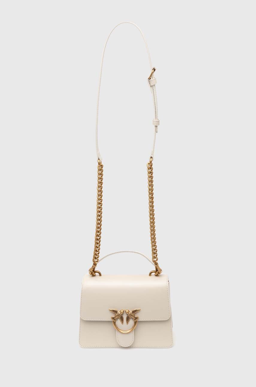 Pinko torebka skórzana kolor biały 100071.A1EN | Answear.com