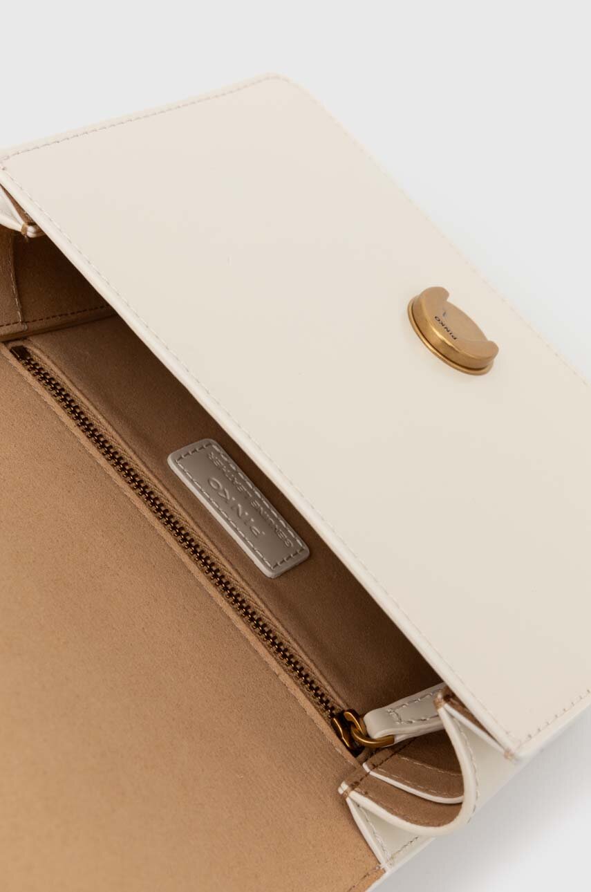 Pinko torebka skórzana kolor biały 100071.A1EN | Answear.com