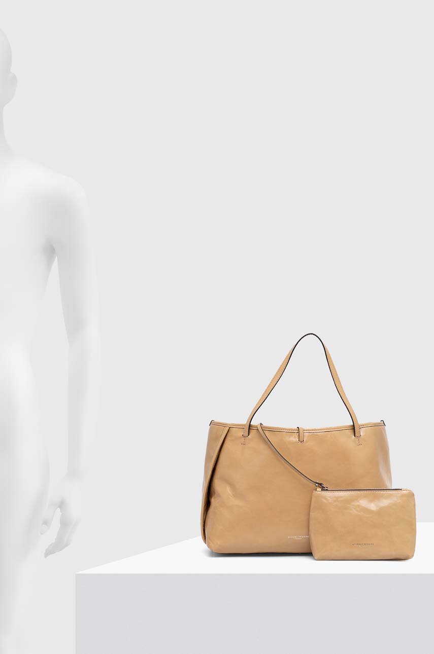 Gianni Chiarini torebka skórzana kolor beżowy | Answear.com