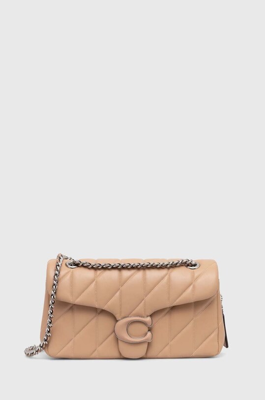 Coach bőr táska Tabby 20 bézs, CP147 | ANSWEAR.hu