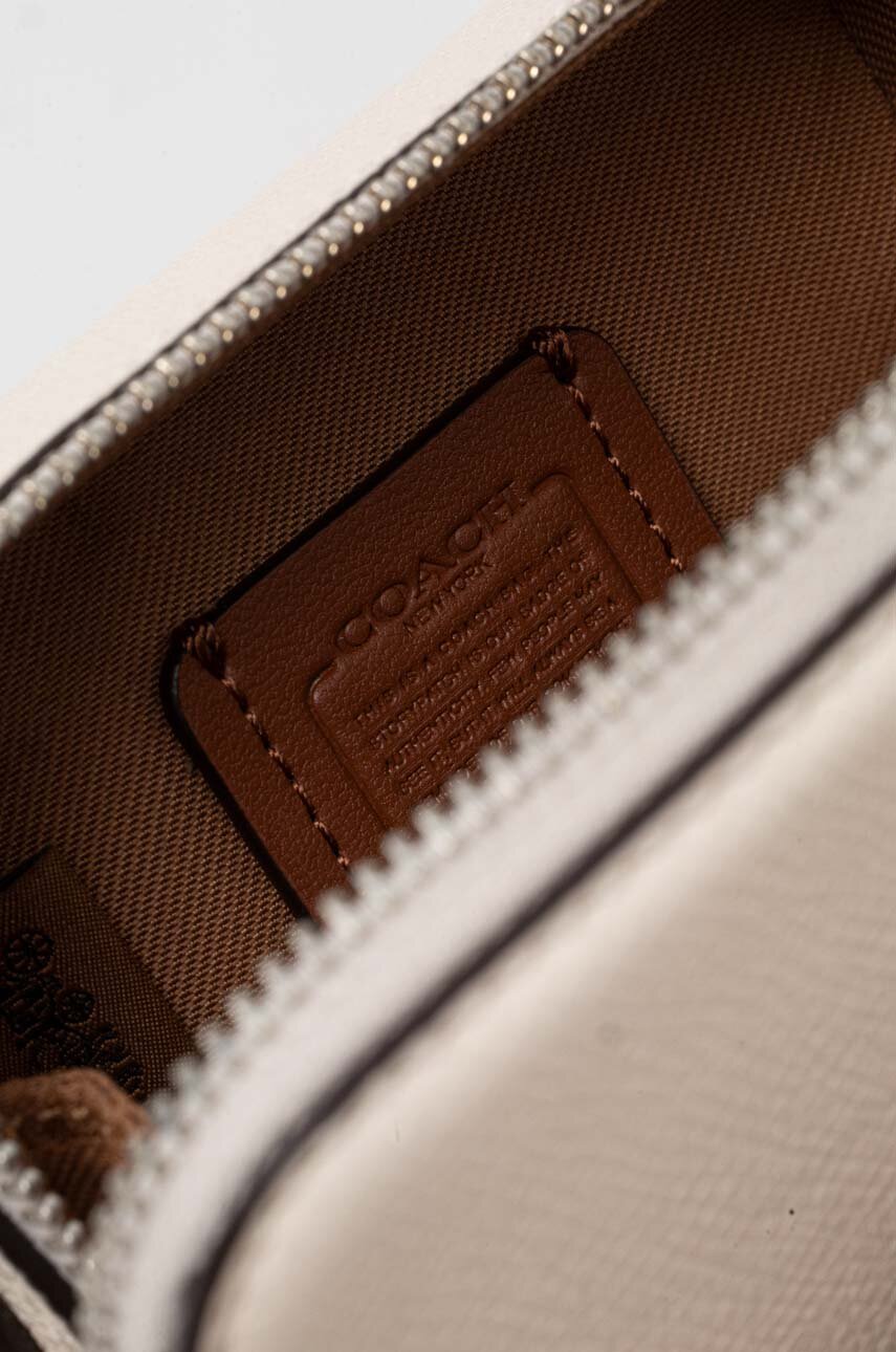 Coach torebka skórzana kolor beżowy | Answear.com