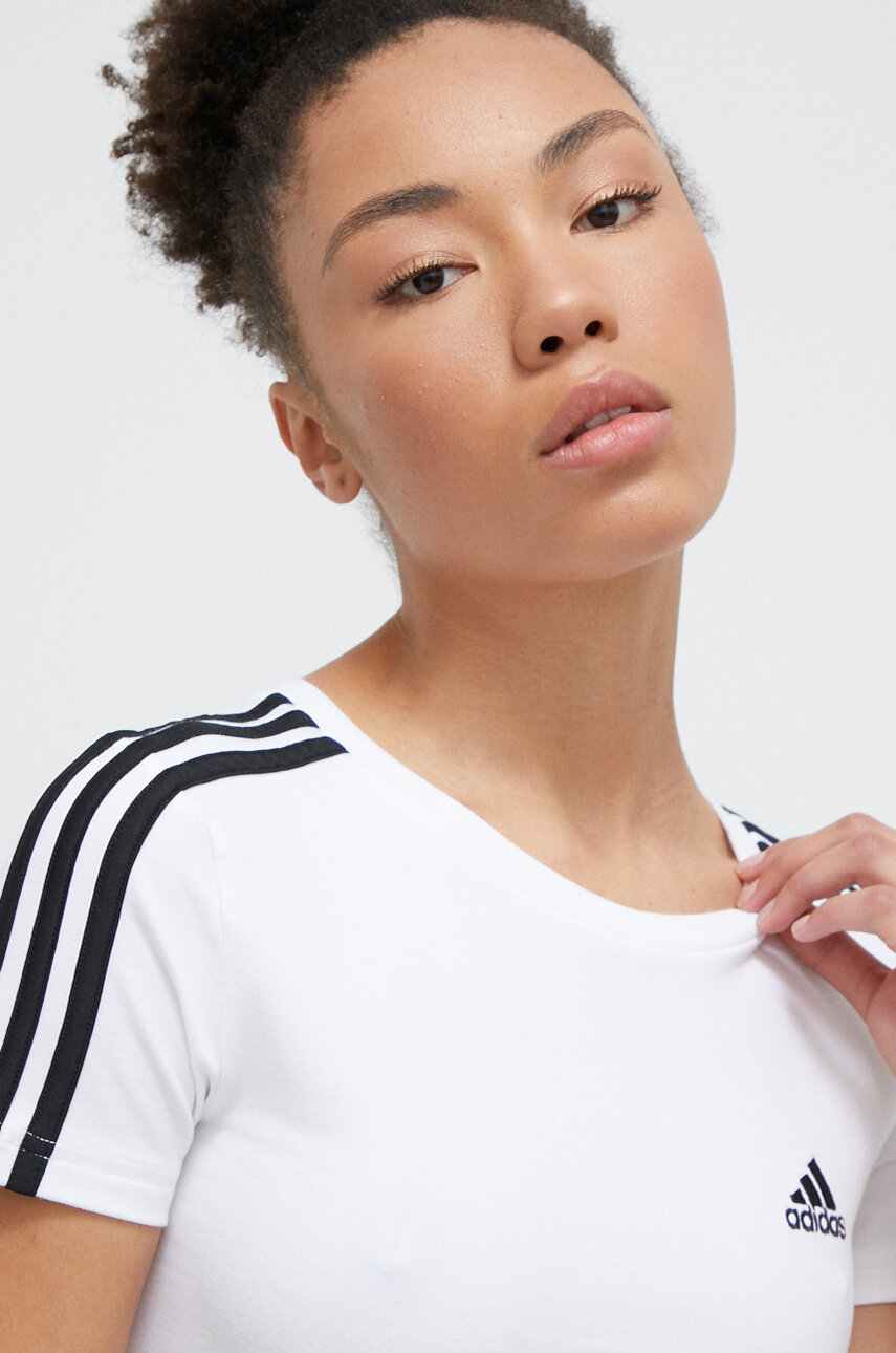 adidas t-shirt Essentials damski kolor beżowy IR6112 | Answear.com