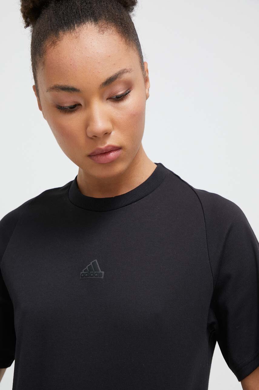 Футболка adidas ZNE жіноча колір чорний IS3930 | ANSWEAR.ua