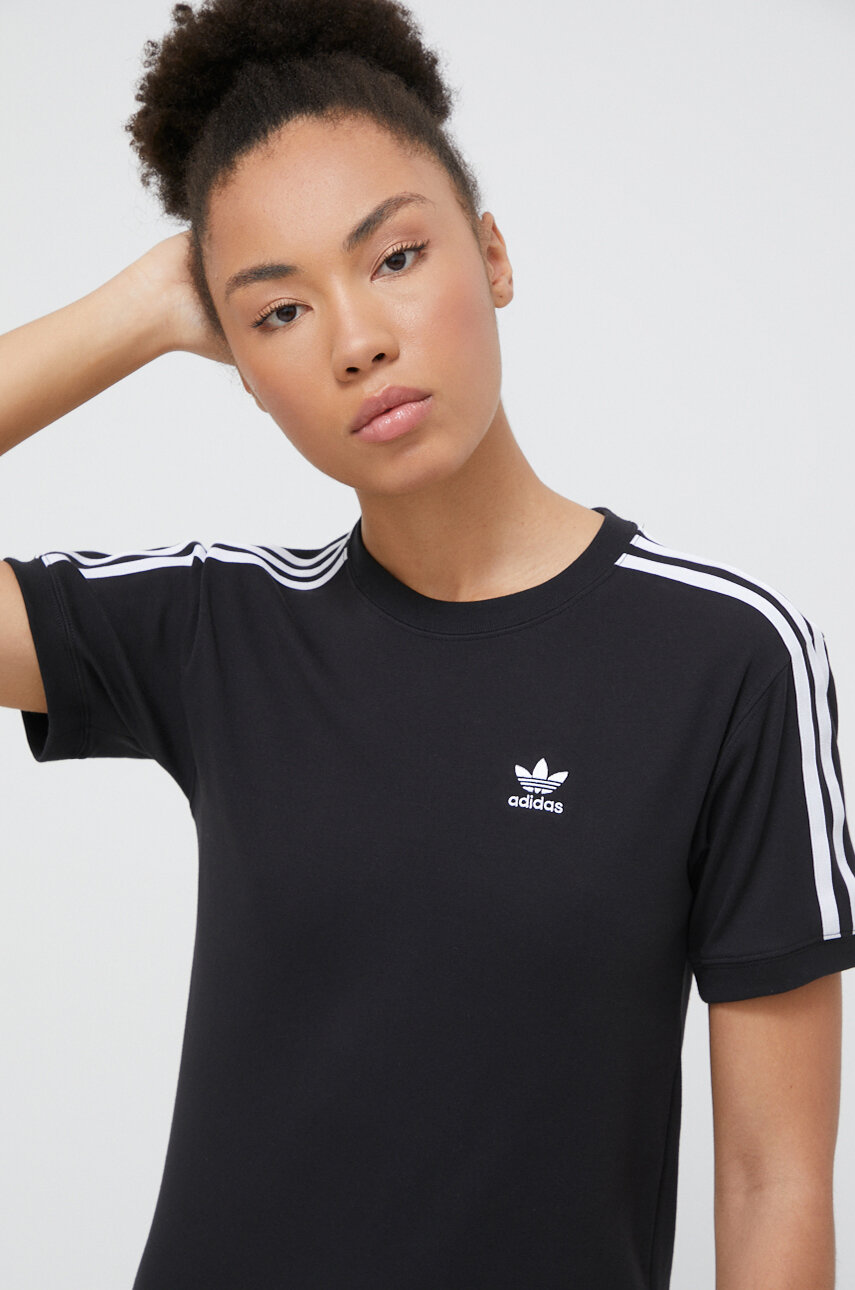 adidas Originals t-shirt 3-Stripes damski kolor czarny IU2420 | Answear.com