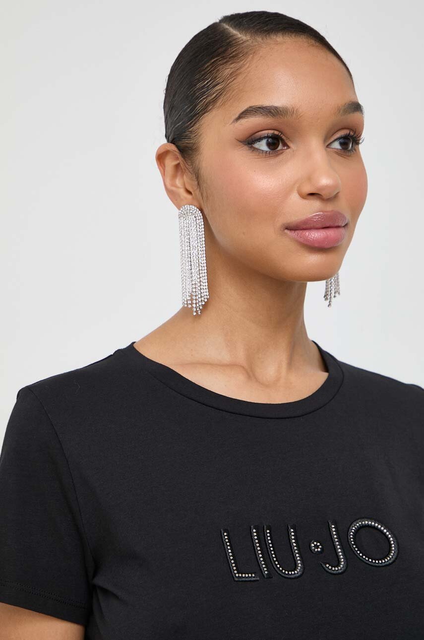 Μπλουζάκι Liu Jo χρώμα: μαύρο | ANSWEAR.gr